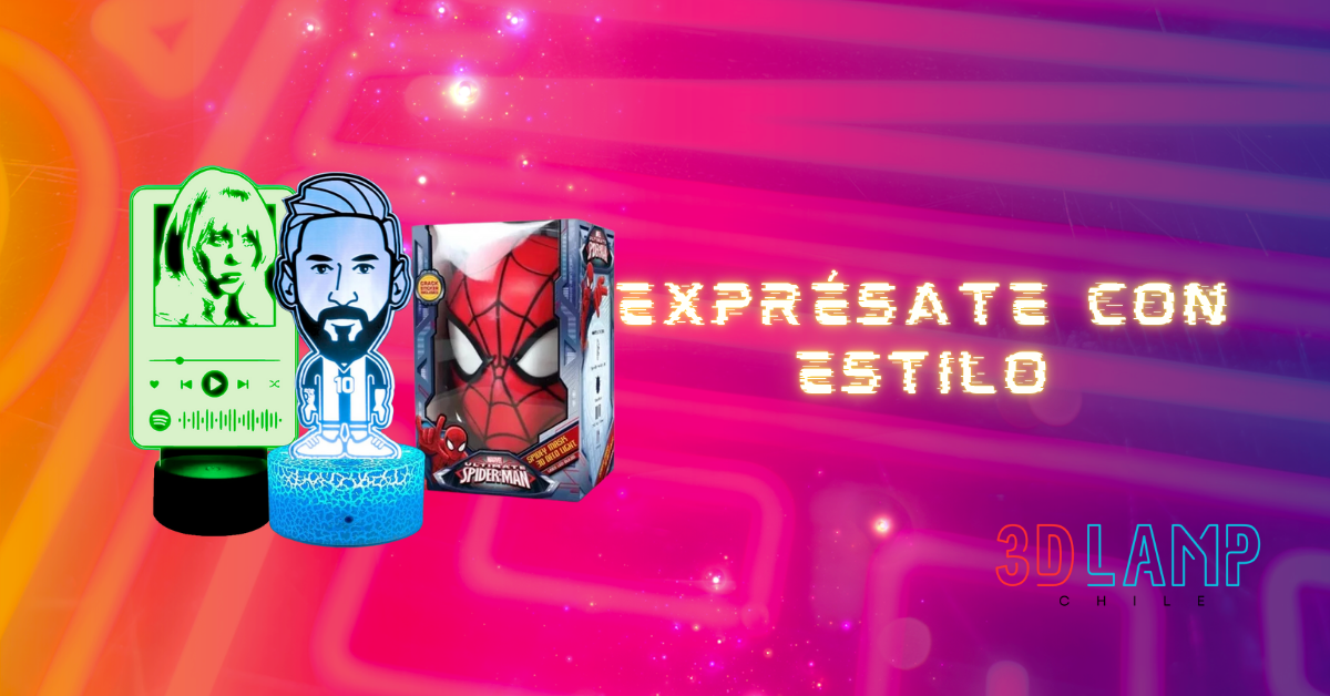 3D Lamp Chile - Lámpara Ilusión 3D Led - Lámparas Decorativas