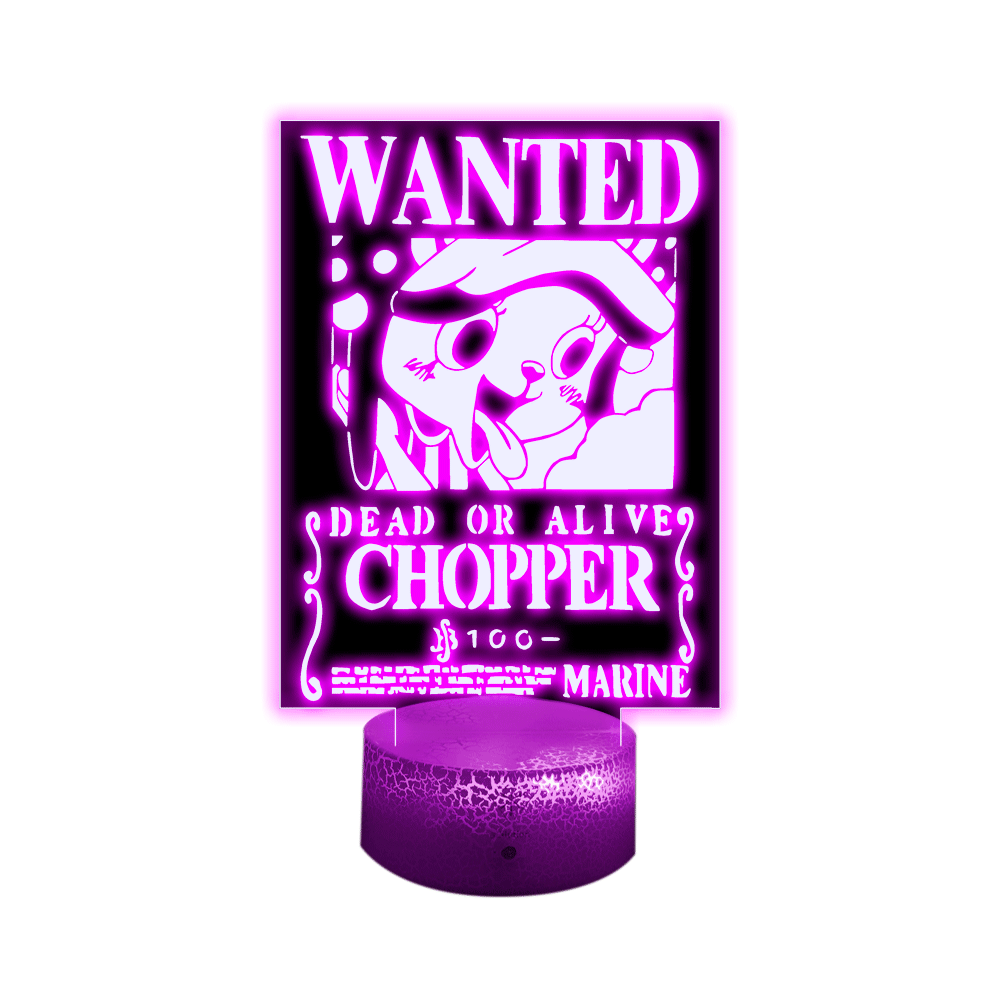 Lámpara 3D Led Decorativa Chopper Wanted – 3D Lamp Chile