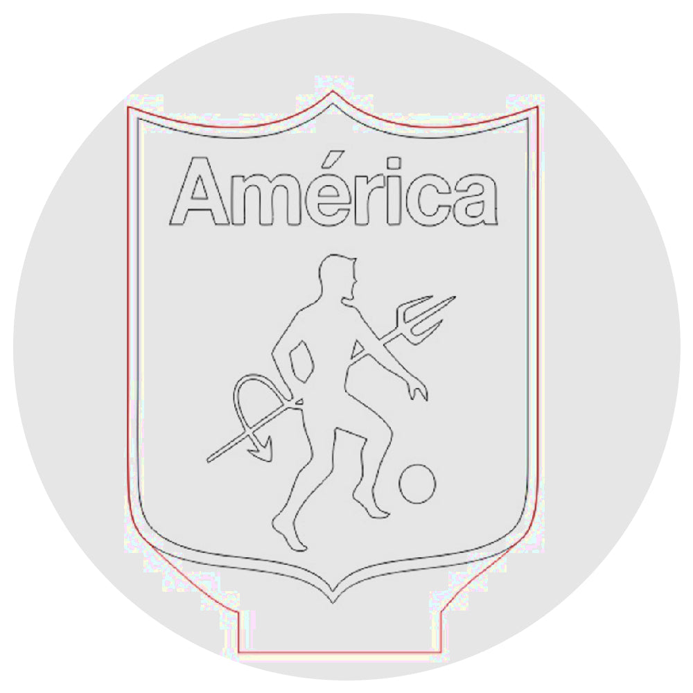 Lámpara 3D Led Club America de Cali – 3D Lamp Chile